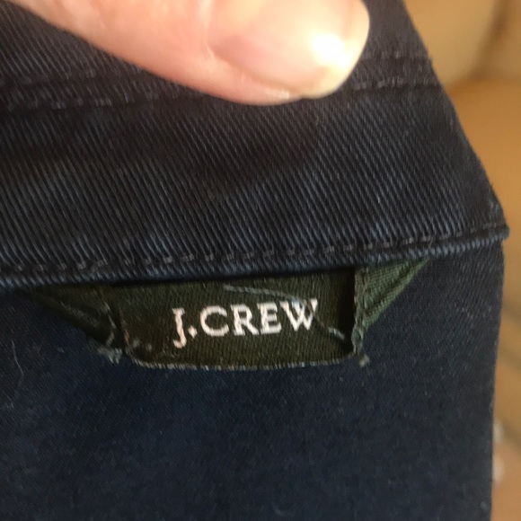 J. Crew | Jackets & Coats | J Crew Dark Blue Emperor Collar Canvas ...
